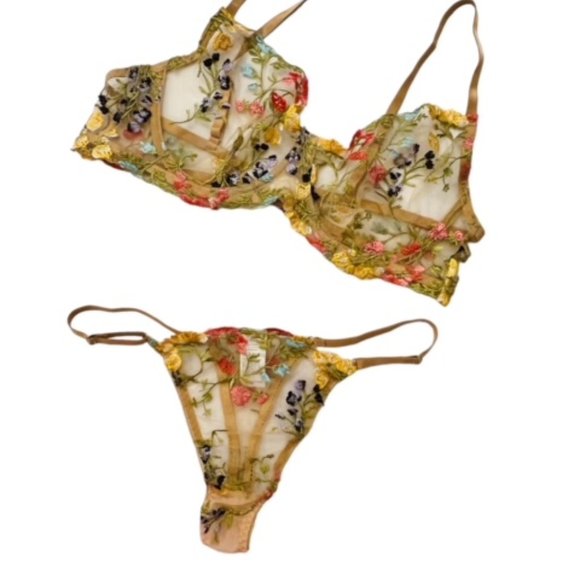 Intimates And Sleepwear Womens Sexy Lingerie Floral Embroidered Bra